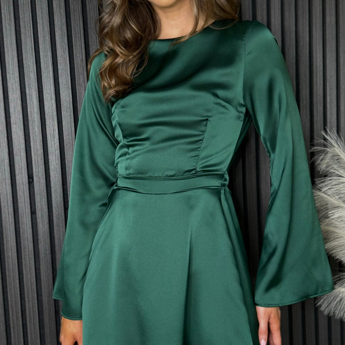 Kit Forest Green Long Sleeve Mini Dress – Get That Trend UK